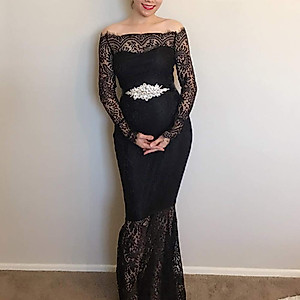 Belts for Women Dresses Plus Size Black Sash Rhinestone Bridal Belts Wedding Dress Satin Ribbon Dressy Belt for Evening Bridesmaid Dresses Church Party Ball Gowns Prom Casual Dresses