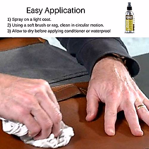 Aged Leather Pros pH Balanced Leather Cleaner (8 oz) for Suede, Nubuck, and Any Leather | Protects Purses, Shoes, Jackets, Couches, Auto Interior, Saddles and Much More