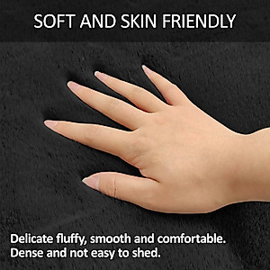 Fixseed Soft White Fluffy Area Rug 3x5 Faux Rabbit Washable Fur Rugs for Bedroom, White Fuzzy Living Room Carpets Indoor Modern Shag Area Rugs for Children Bedroom Nursery Playroom Home Decor Rug