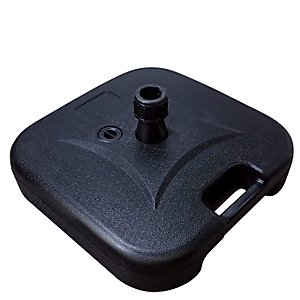 LOKATSE HOME Patio Outdoor Umbrella Base Stand Weight, Plastic Square Base Water Filled for Patio Umbrellas (Black)