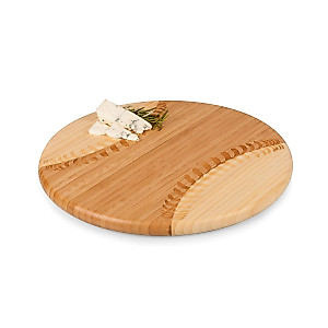 TOSCANA - a Picnic Time brand Home Run Baseball Cheese Board, Novelty Charcuterie Board, Serving Platter - Cheese Boards Charcuterie Boards, Wood Cutting Board, (Bamboo)