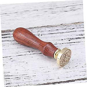 SEWACC Wedding Invitation Envelopes Custom Seal Stamp Wax Seal Stamp Retro Wax Stamp Wooden Retro Stamper Sealing Stamper Vintage Stamper Wax Model Die Sealing Wax Classic Wooden Handle