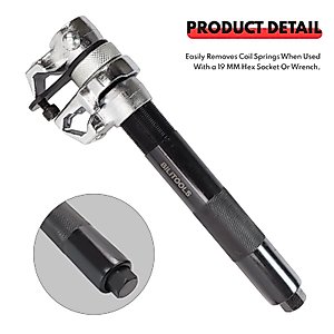 BILITOOLS 2-Piece Coil Spring Compressor Tool Heavy Duty Macpherson Strut Spring Compressor Set with Safety Jaws and Holder, Max Load.2645LB
