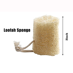 FEBSNOW Loofa Body Scrubber - 4 PCS Exfoliating Loofah Back Scrubber Natural Luffa Shower Bath Sponge Exfoliating Washcloth Face Scrubber Pad for Deep Clean & Invigorate Your Skin