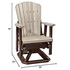 American Furniture Classics 510WWTB Swivel Glider, One Size, Weather Wood/Tudor Brown