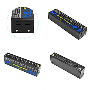 VSN Guitar Pedal Power Supply 10 Isolated DC Output for 9V/12V/18V Guitar Bass Effect Pedals with USB Ports