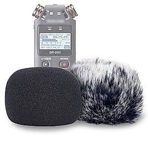 YOUSHARES DR05X Windscreen Muff and Foam Compatible with Tascam DR-05X DR-05 Mic Recorders, DR05X Indoor Outdoor Microphone Wind Screen (2 PACK)