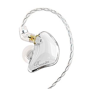 BASN Bmaster Triple Drivers in Ear Monitor Headphone with Two Detachable Cables Fit in Ear Suitable for Audio Engineer, Musician (White)