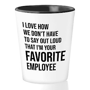 Bubble Hugs Boss's Day Shot Glass 1.5oz - Your Favorite Employee - Boss's Day Boss Lady Office Humor Funny Sarcasm Sassy Coworker Bosses Birthday