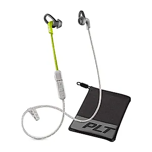 Plantronics BackBeat FIT 300 Sweatproof Sport Earbuds, Wireless Headphones (Grey/Lime) (Renewed)