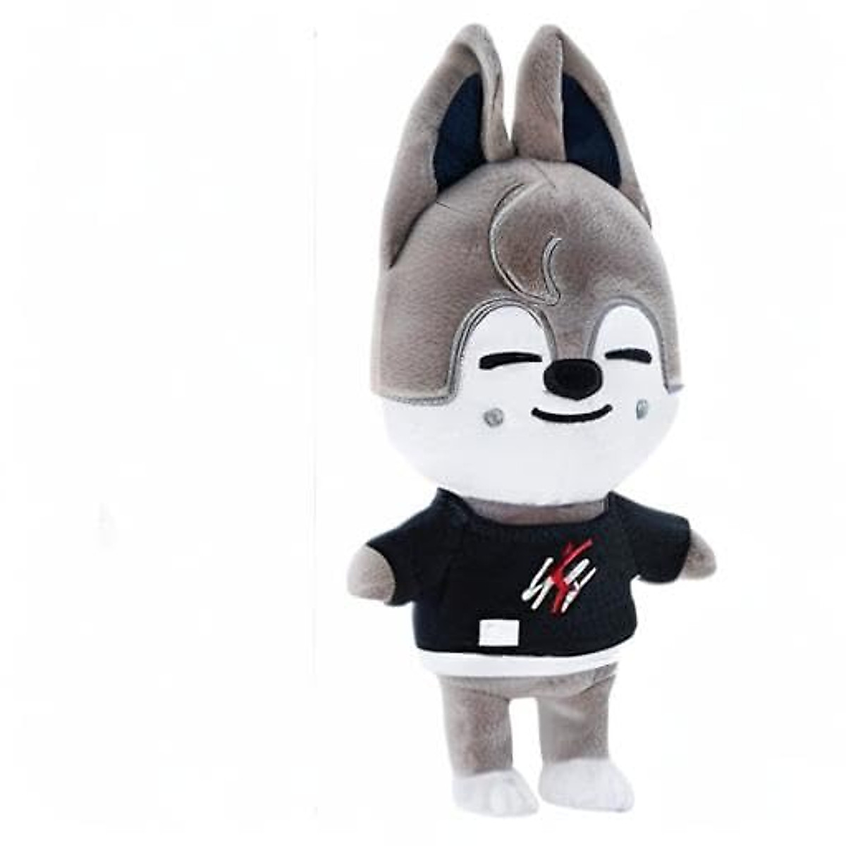 Gonii Cute Anime Plush,9.8in Plush Toys,Creative Soft Stuffed Cartoon Plush Toy Gift Toys for Kids Fans(Wolf Chan)