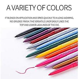 BONNIE CHOICE 20 PCS Colored Eyeliners Pencil Set, 20 Colors Waterproof Long Lasting Retractable Matte Colorful Eyeliner Milti-Functional Eyeliner Eyeshadow Pen Gifts for Women