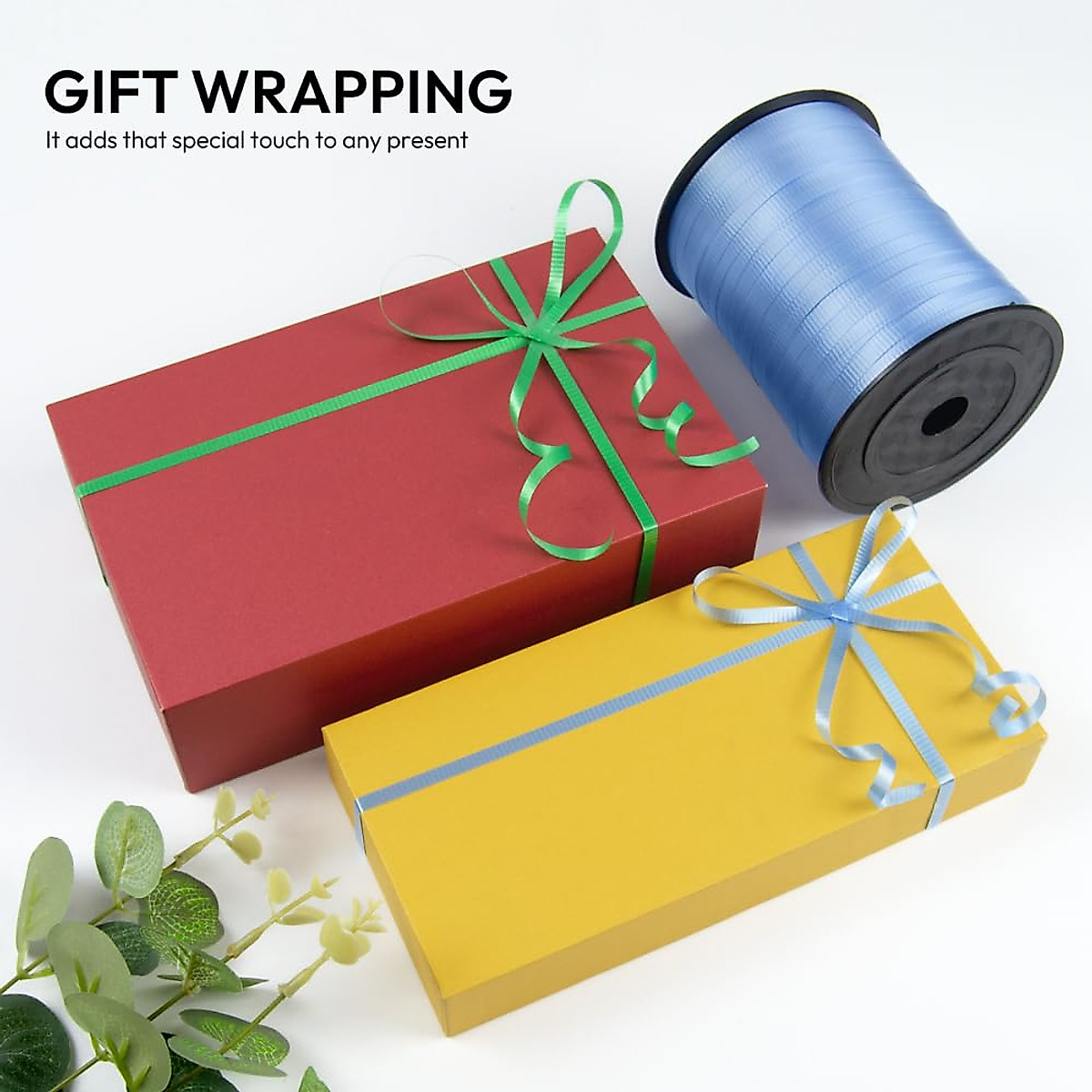 KMER LIFE Orange Crimped Curling Ribbon, 1/5" Wide x 500 Yards Christmas Curling Ribbons for Gift Wrapping, Party Decoration, Balloon String, Crafting, Balloon Ribbons for Florist Flower (1 Roll)