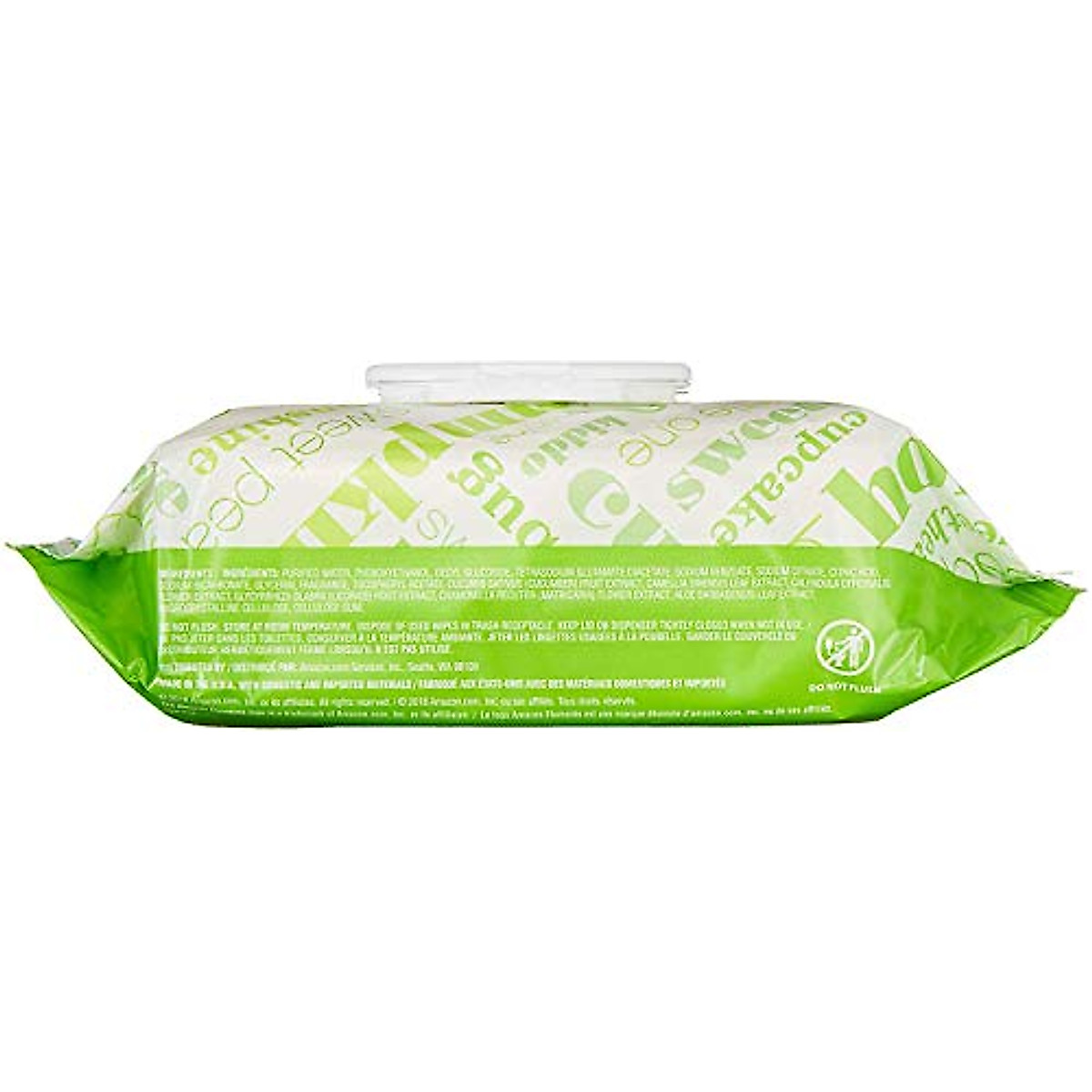 Amazon Elements Baby Wipes, Fresh, 80 Count, Flip-Top Packs