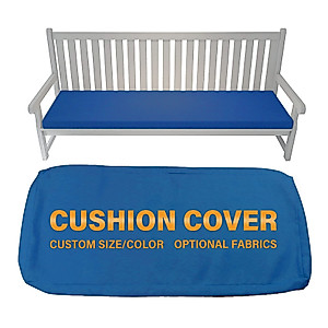 RULAER Custom Bench Cushion Cover for Patio Furniture,100+ Color Patio Cushion Covers Replacement,Indoor/Outdoor Waterproof and Breathable Kitchen or Swings Bench Cushion Covers(Only Cover)