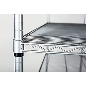 Omega 14" Deep x 42" Wide x 74" High 5 Tier Gray Starter Shelving Unit