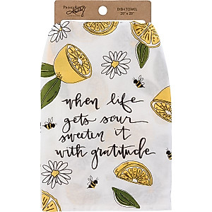 Primitives by Kathy When Life Gets Sour Sweeten It with Gratitude Kitchen Towel