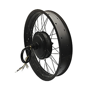 3000W Rear Wheel Electric Fat Bike Conversion Kit, 72V 80A Sabvoton Programmable Controller, 7-Speed Flywheel, Torque Arm (20 * 4.0 Rear)