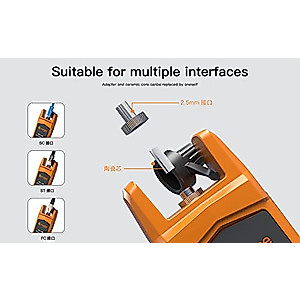 KomShine KPM-11M Power Meter Tester 7 Wavelengths + KFL-11M 30mW 25kmVisual Fault Locator VFL Fiber Optic Red Light Pen LED Lights Adapter for FC SC ST Connectors