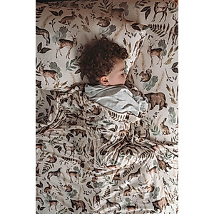 Pobi Baby - Premium Twin Fitted Sheet, Flat Sheet with Pillow case - Ultra-Soft Cotton Blend, Stylish Woodland Pattern, Deep Pockets - Twins Sheets - 3 PC (Wildlife Animal)