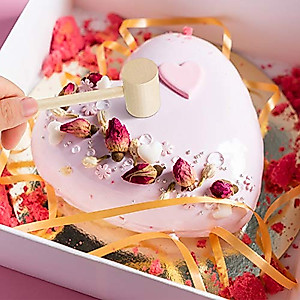 18 Pieces Mini Wooden Crab Lobster Mallets Seafood Shellfish Crab Hammer Solid Hardwood Hammer for Breakable Chocolate Heart, Cracking Seafood Tool and Craft Toys for Kids