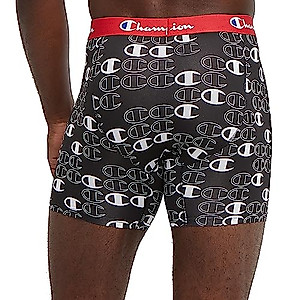 Champion174 Mens Everyday Active Lightweight Stretch Boxer Brief 3Pack M Oxford GreyBlack