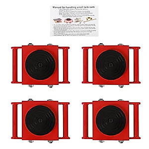 Machinery Mover 6T 13200 lbs Capacity Machinery Mover Skate Dolly with 360 Degree Cap Heavy Duty Industrial Machinery Mover Moving Skate Lifting Moving Equipment Skate Roller