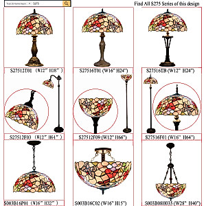 WERFACTORY Tiffany Floor Lamp Butterfly Amber Stained Glass Arched Lamp 12X18X64 Inches Gooseneck Adjustable Corner Standing Reading Light Decor Bedroom Living Room S275 Series