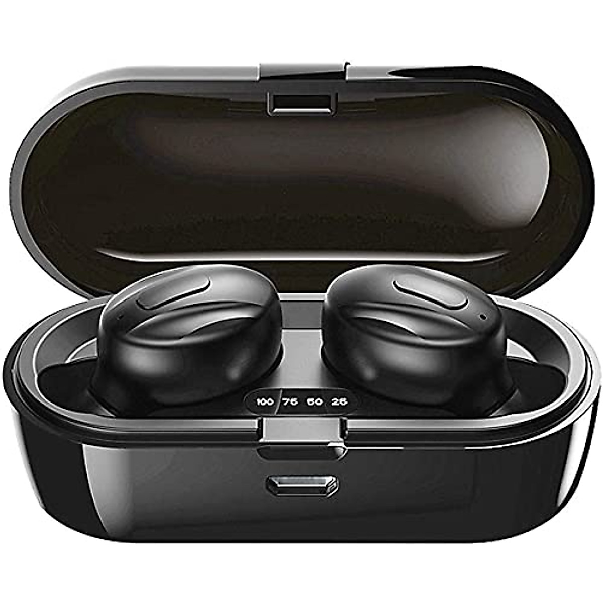 Hoseili? 2022 new edition Headphones Bluetooth 5.0 in-Ear Stereo Sound Microphone Mini Wireless Earbuds with Headphones and Portable Charging Case for iOS Android PC. XGB7