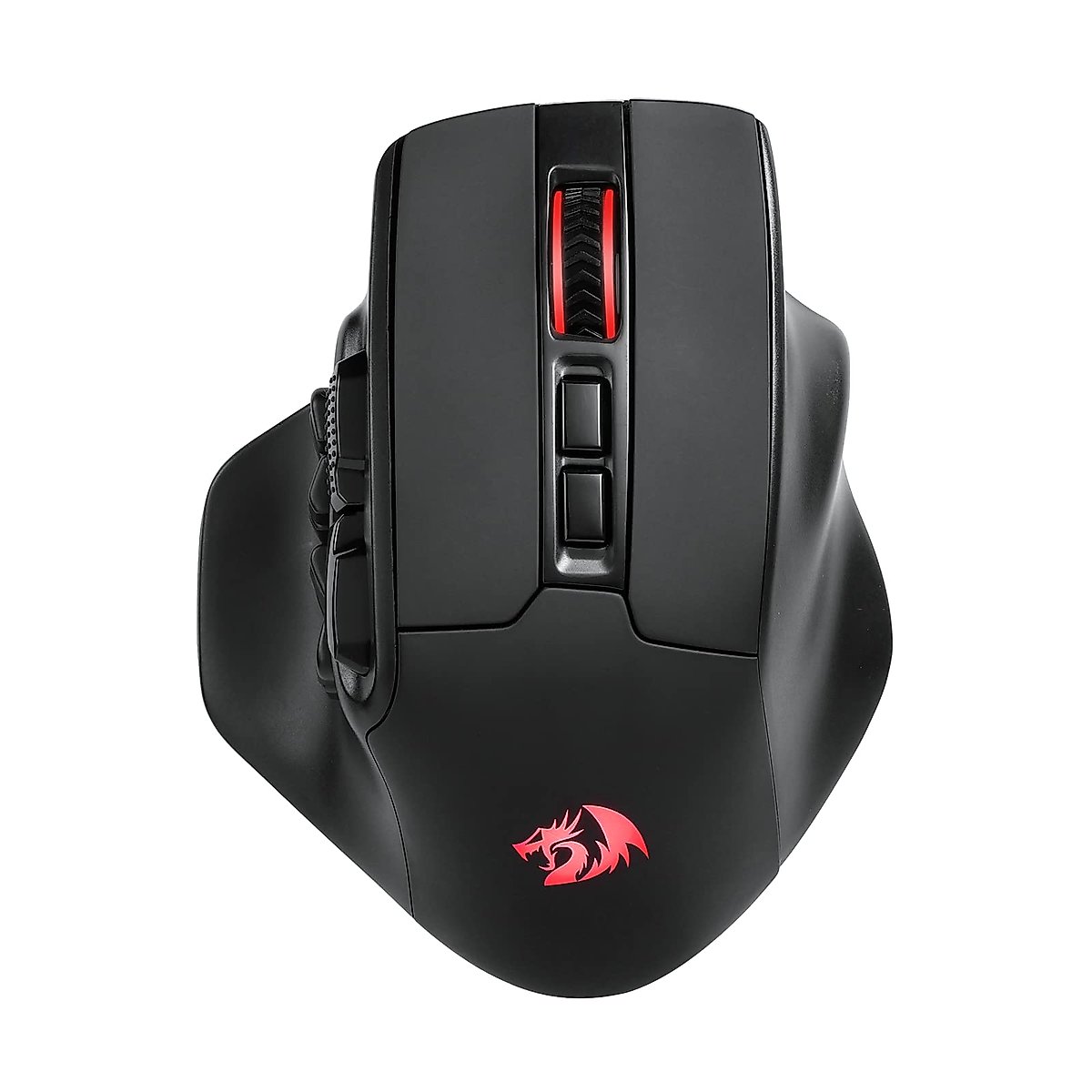 Redragon M811 PRO Wireless MMO Gaming Mouse, 15 Programmable Buttons RGB Gamer Mouse w/Ergonomic Natural Grip Build, 10 Side Macro Keys, Software Supports DIY Keybinds & Backlit