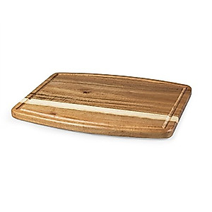 TOSCANA - a Picnic Time brand Ovale Acacia Cutting Board, Cheese Boards Charcuterie Boards, Wood Serving Platter, (Acacia Wood)