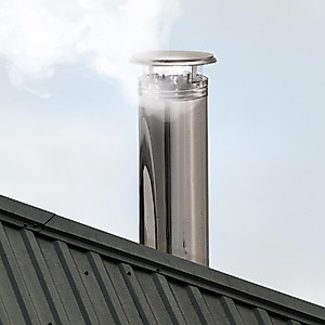 DuraVent DuraPlus 8 Inch Stainless Steel Round Chimney Cap with Triple Wall Design, Spark Arrestor Screen and Removable Screws, Silver