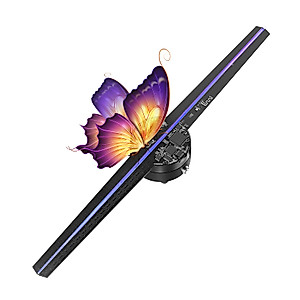 Hologram Fan, Faryuan 3D Holographic Display Air Fan Video Projector,Promotional Player Machine,224 Led 16.5inch Diameter Advertising Led Fan 3D Hologram Projector