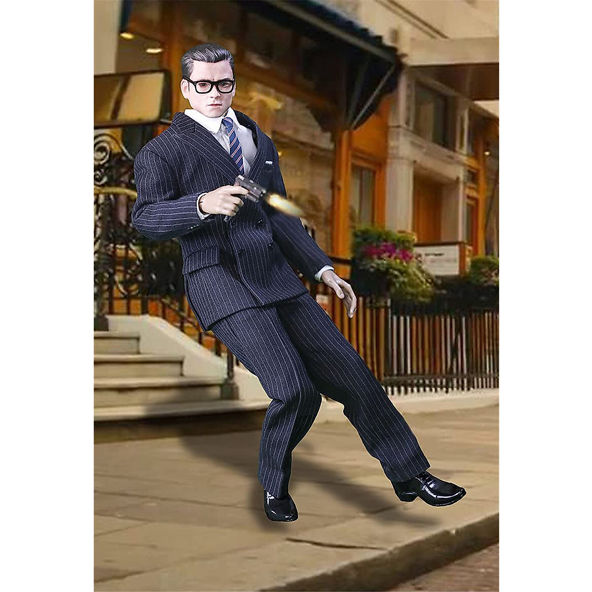 HiPlay 1/6 Scale Figure Doll Clothes, Head Sculpt+Coat+Shirt+Pants+Shoes+Gun+Dog Suit, Outfit Costume for 12 inch Male Action Figure Phicen/TBLeague CM092（Charcoal）