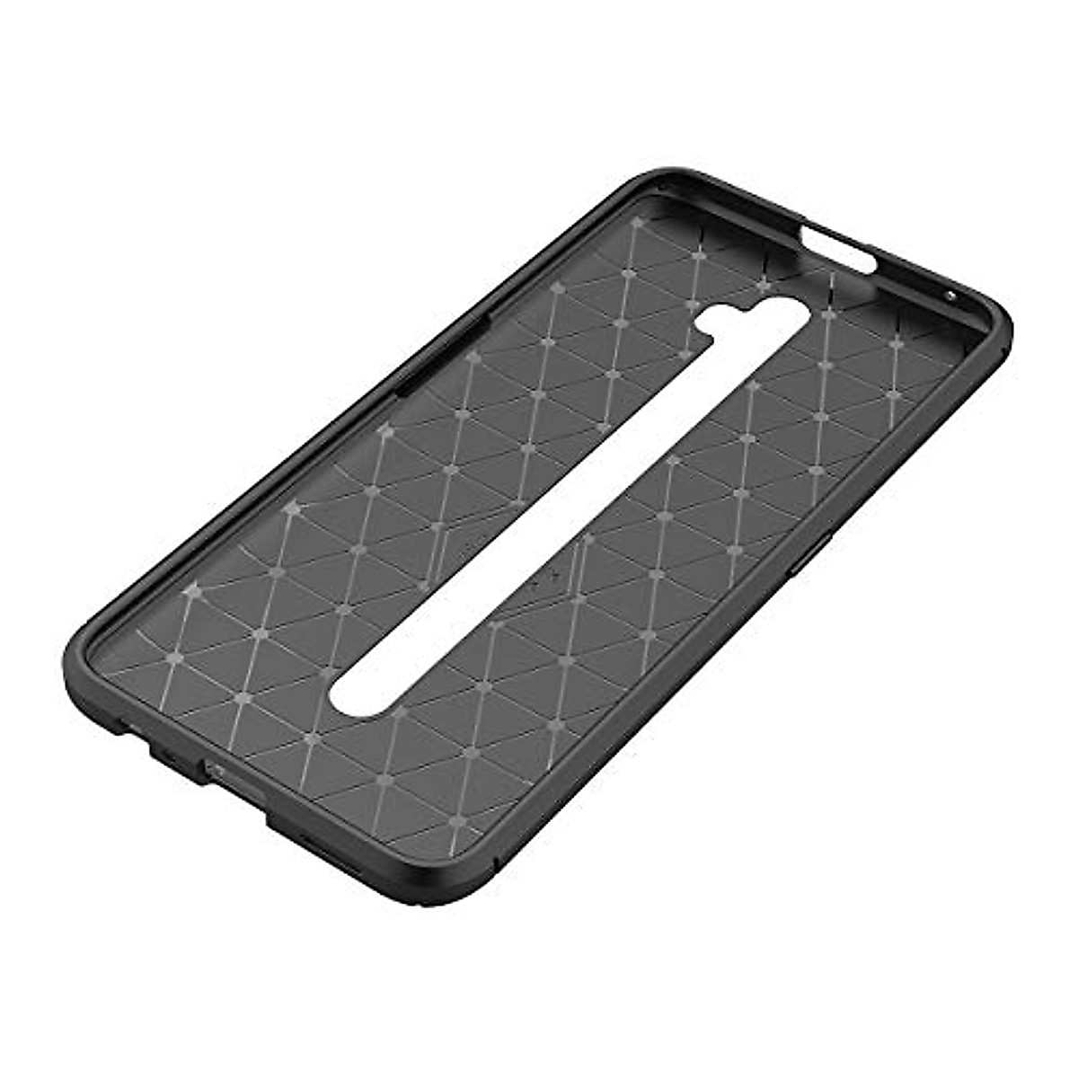 LUSHENG Case for Oppo Reno 2 Z, High-End Business Phone Case Shockproof 3D Feel Compatible with Oppo Reno 2 Z - Black