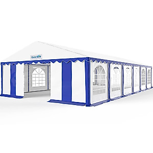 Quictent 20x40 Party Tent Heavy Duty PVC Large Commercial Vinly Canopy Wedding Big Event Shelter, Stripe Blue&White