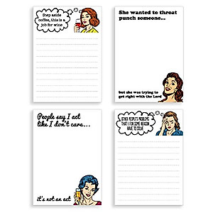 Funny Novelty Memo Pads - Funny Notepads for Office - Gift for Coworkers