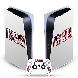 Head Case Designs Officially Licensed AC Milan 1899 Art Matte Vinyl Faceplate Sticker Gaming Skin Decal Cover Compatible with Sony Playstation 5 PS5 Digital Edition Console and DualSense Controller