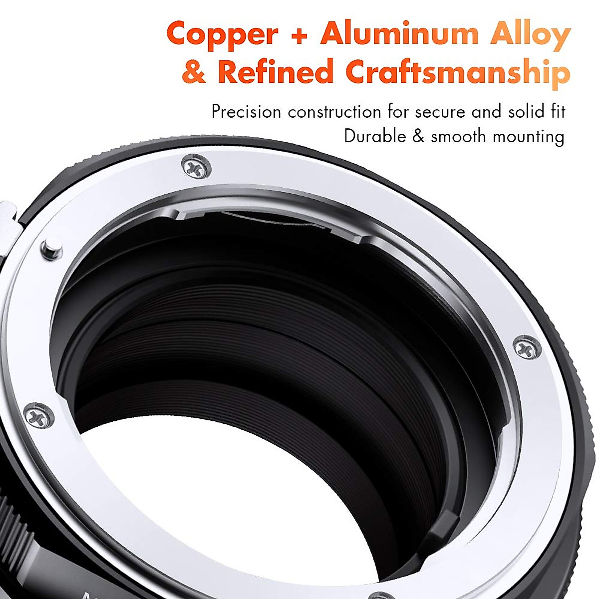 K&F Concept Lens Mount Adapter Compatible for Nikon G/F/AI/AIS/D/AF-S Mount Lens to Fujifilm Fuji X-Series X FX Mount Cameras with Matting Varnish Design for Fuji XT2 XT20 XE3 XT1 X-T2