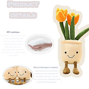 CHELEI2019 13.8" Plant Stuffed Animal,Tulip Plush Toy Flower Pot Stuffed Plush Pillow Doll