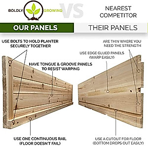 Boldly Growing Cedar Raised Planter Box with Legs – Elevated Wood Raised Garden Bed Kit – Grow Herbs and Vegetables Outdoors – Naturally Rot-Resistant - Unmatched Strength Lasts Years (4x2)