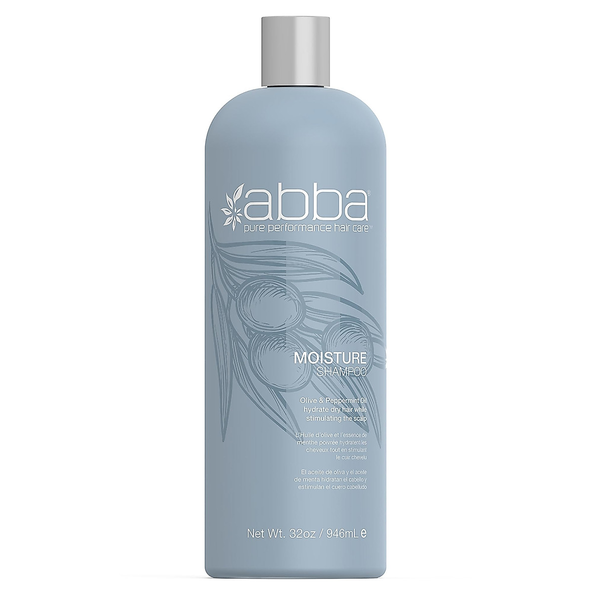 ABBA Moisture Shampoo, Olive Butter & Peppermint Oil, 32 Fl Oz