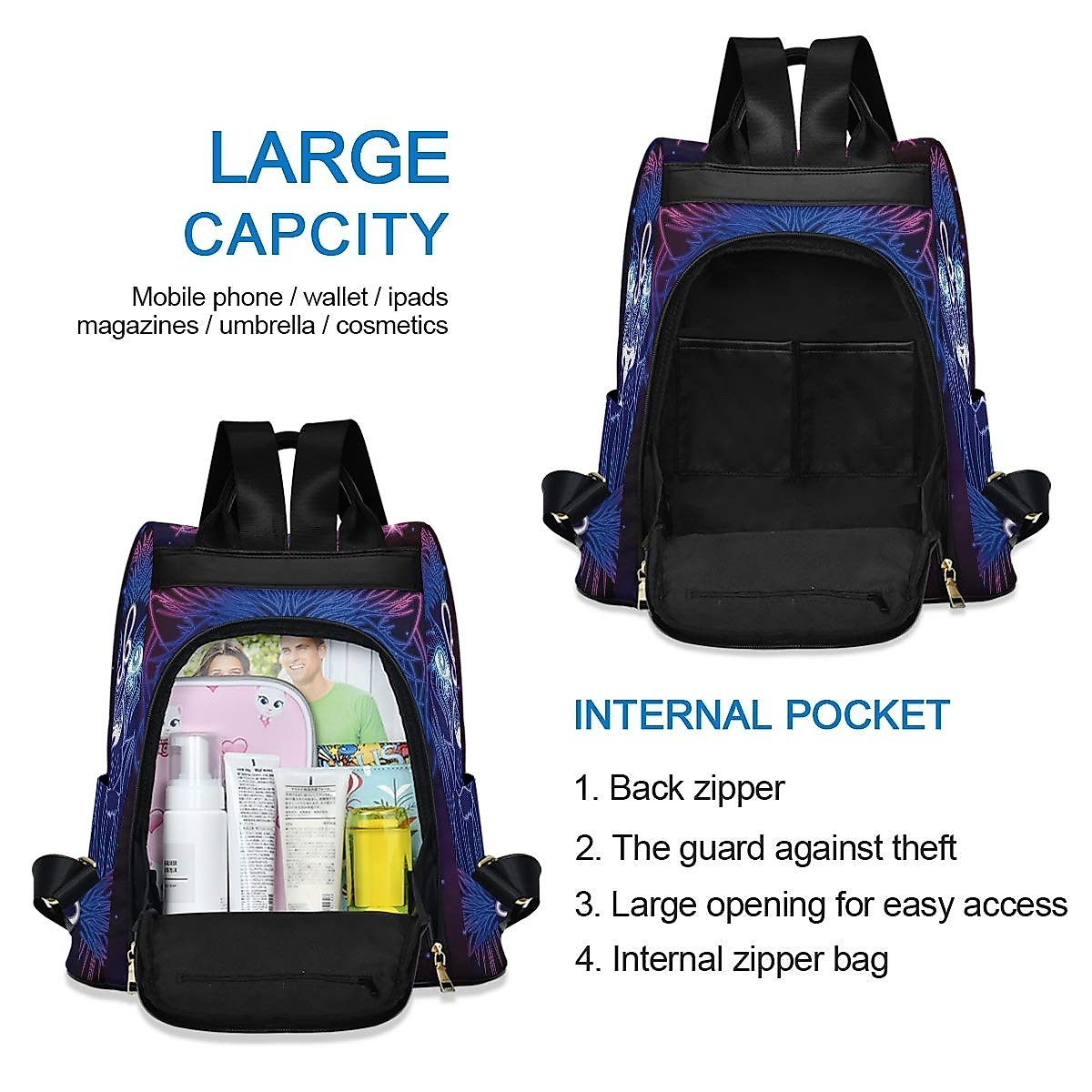 ALAZA Leo Zodiac Sign Backpack for Daily Shopping Travel