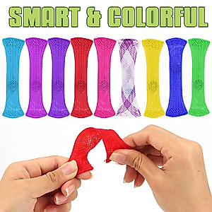 50 Pack Marble Mesh Fidget Toys,Sensory Stress RelieveToy,Marble and Mesh Fidgets for Adults and Children with ADHD Autism Depressions Anxiety Disorders