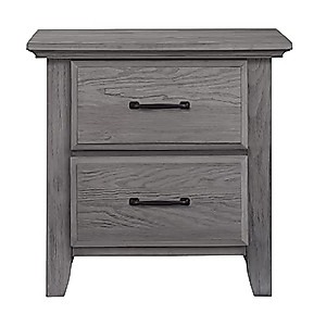 Soho Baby Chandler Premium 2-Drawer Nightstand, Graphite Gray