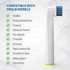 Best Replacement Toothbrush Heads for Oral-B,Compatible with Oral-B Braun Electric Toothbrush, 4 Count