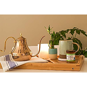 Kozy Kitchen Foldable Breakfast Tray- Large Organic Bamboo Folding Serving Tray- Laptop Desk, Bed Table, Lap Desk| 100% Natural and Eco-Friendly Tray with Handles and Legs