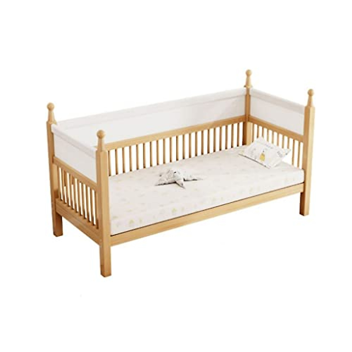 Wooden Bed, Solid Wood Bed Frame Wood Slat Support Widened Splicing Bed, Bed Sleeper for Adults, Kids, Teenagers (Size : 150x80x40cm)