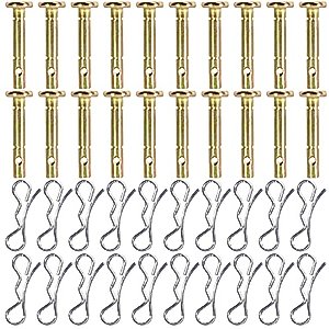 20 Pairs Shear Pins and Cotters Pins,Replacement Shear Pins for Snowblower 738-04124 and 714-04040, Shear Pin Kit Compatible with MTD Craftsman Cub Cadet Troy Bilt Snowblowers
