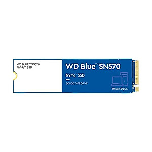 Western Digital 2TB WD Blue SN570 NVMe Internal Solid State Drive SSD - Gen3 x4 PCIe 8Gb/s, M.2 2280, Up to 3,500 MB/s - WDS200T3B0C